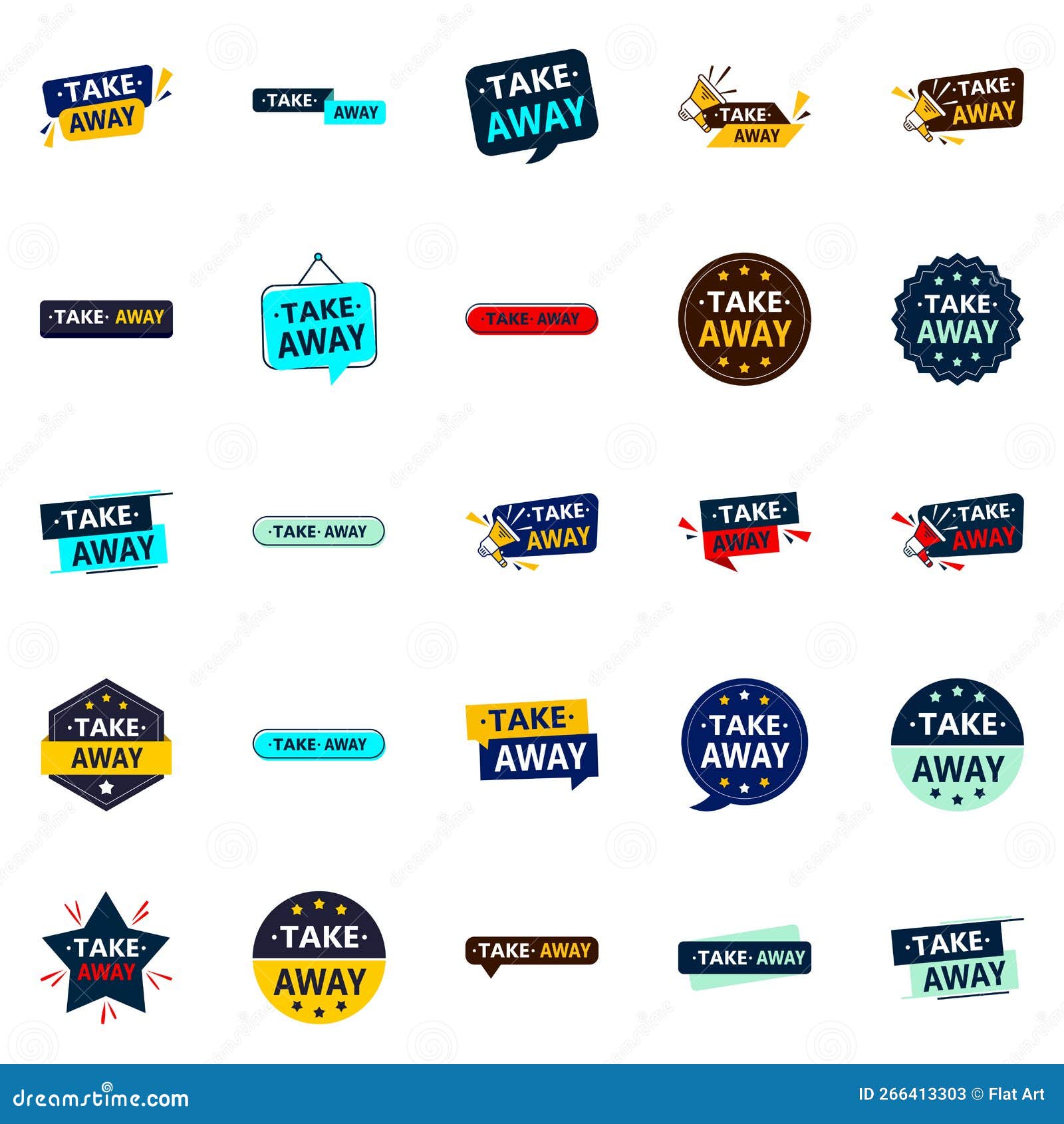 The Take Away Vector Collection 25 Dynamic Designs for Food Outlets and ...