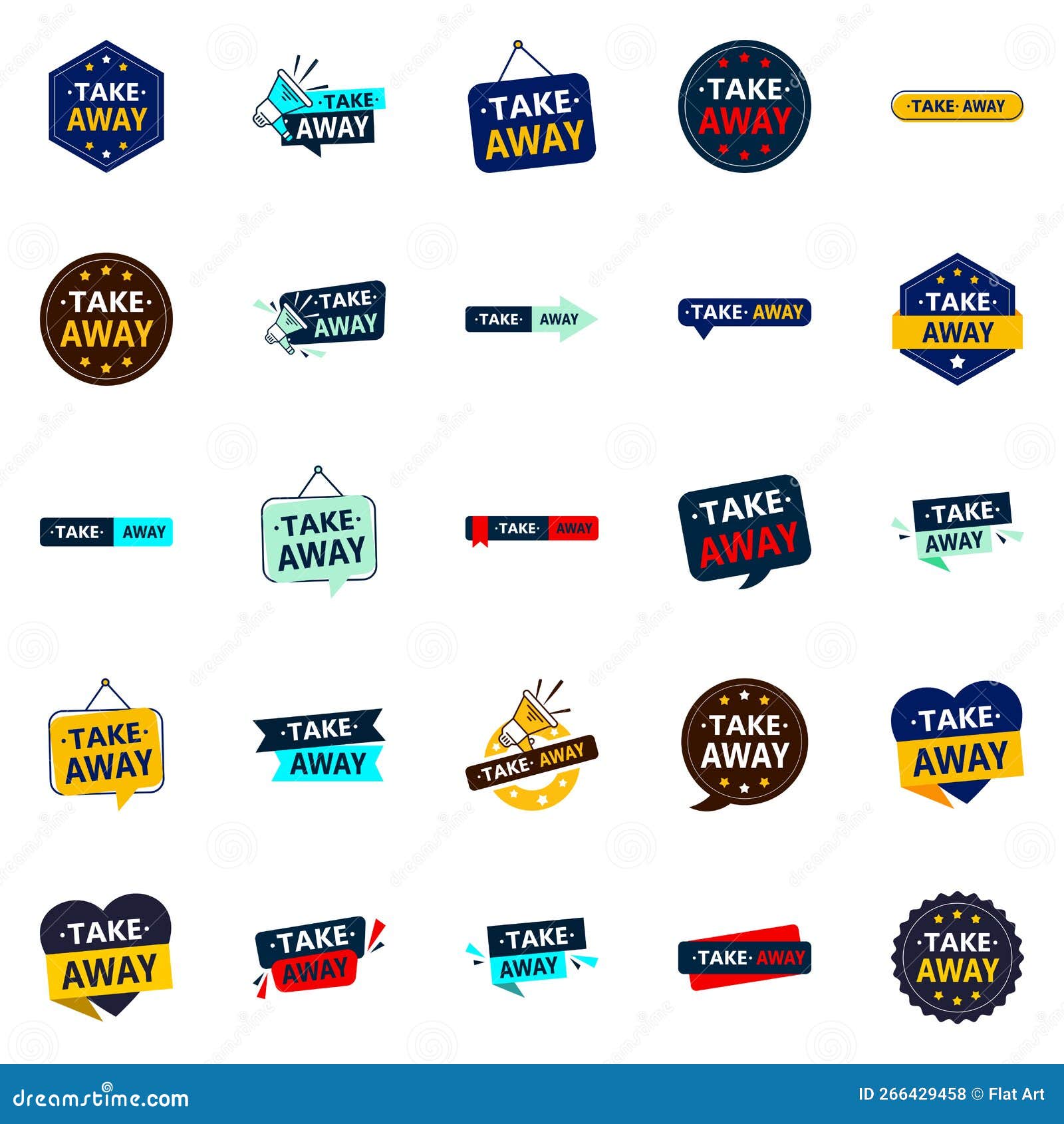 The Take Away Vector Collection 25 Dynamic Designs for Food Outlets and ...