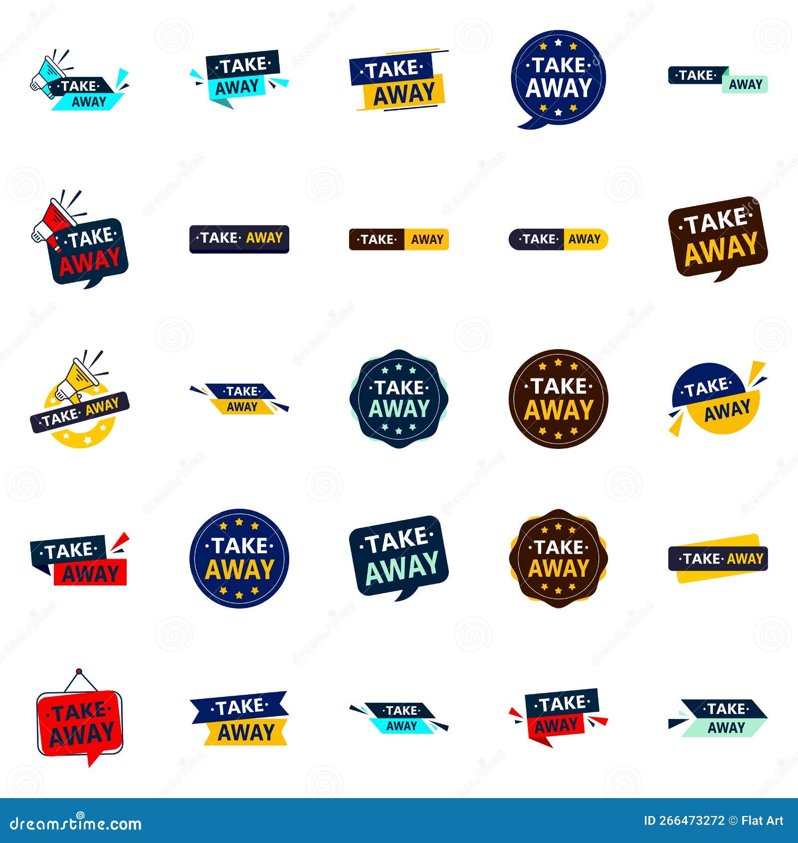 The Take Away Vector Collection 25 Dynamic Designs for Food Outlets and ...