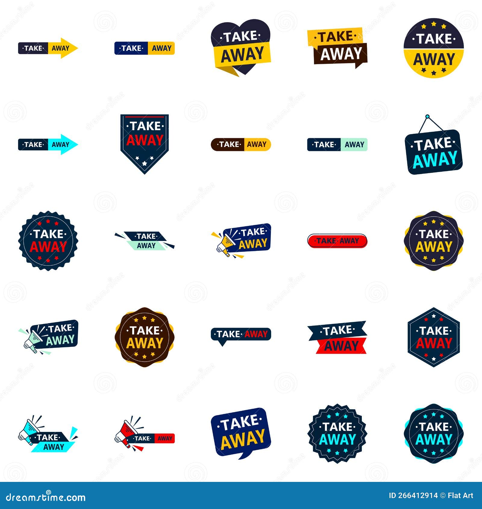 The Take Away Vector Collection 25 Dynamic Designs for Your Next Food ...