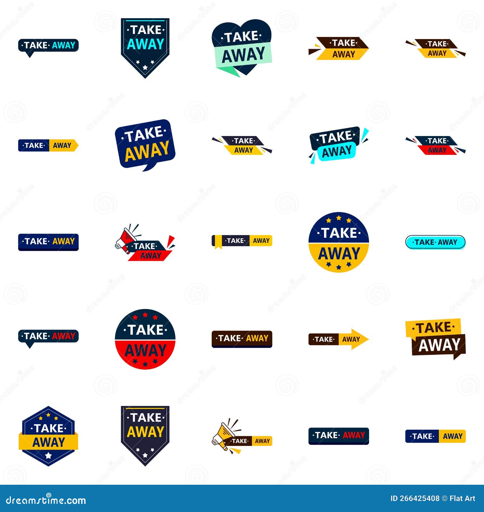 The Take Away Vector Collection 25 Dynamic Designs for Your Next Food ...