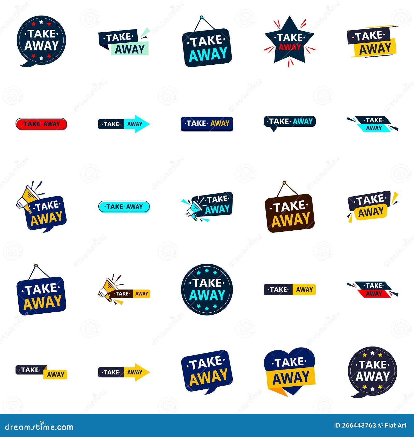 The Take Away Vector Collection 25 Dynamic Designs for Your Next Food ...