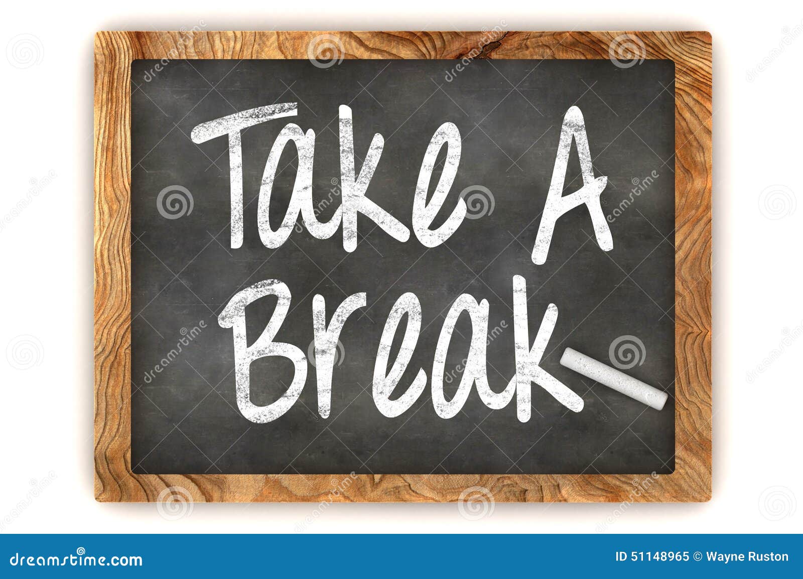 Take a Break Chalkboard stock illustration. Illustration of breather ...