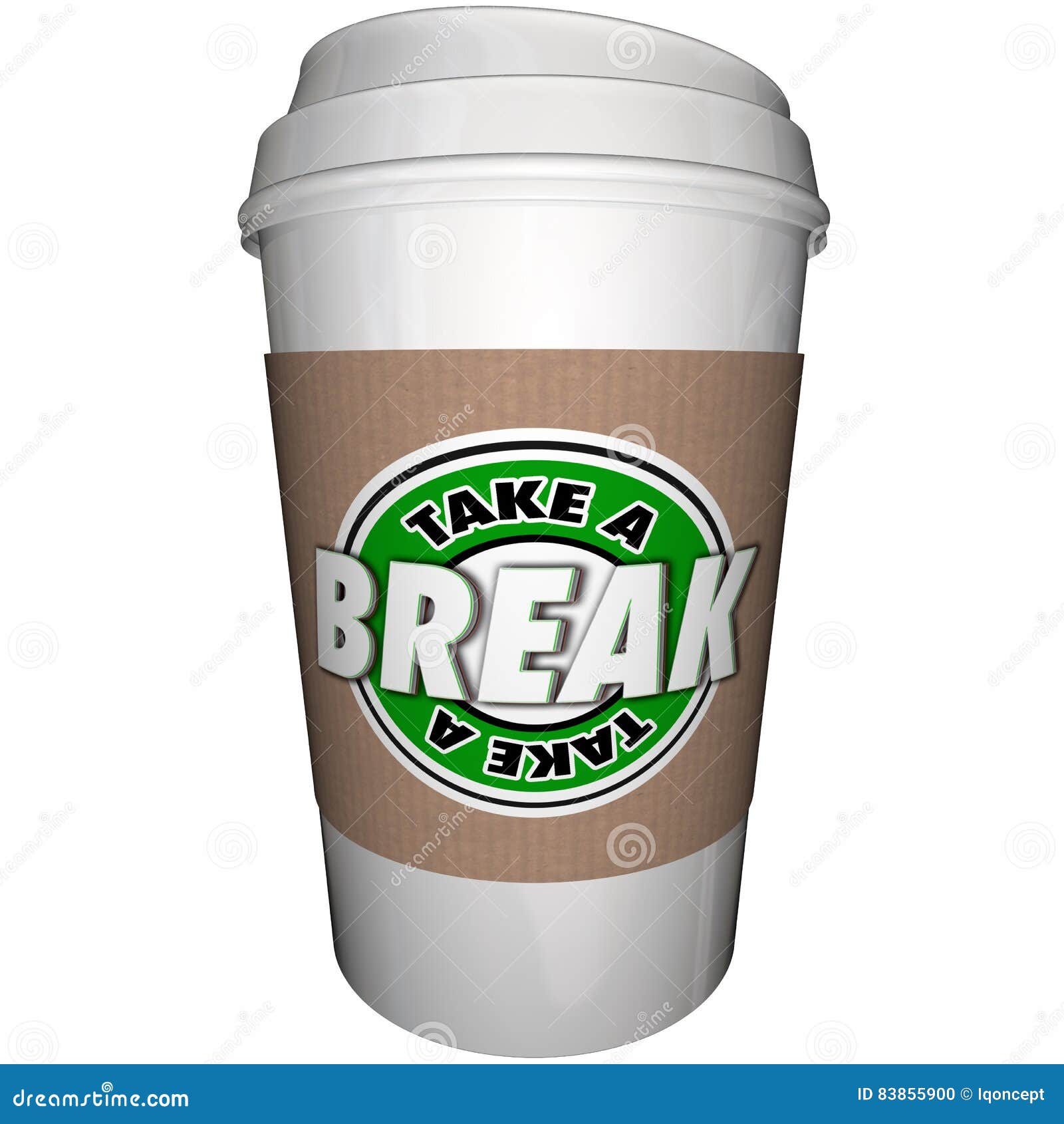 Take a Break Coffee Cup Relax Rest Stock Illustration - Illustration of ...