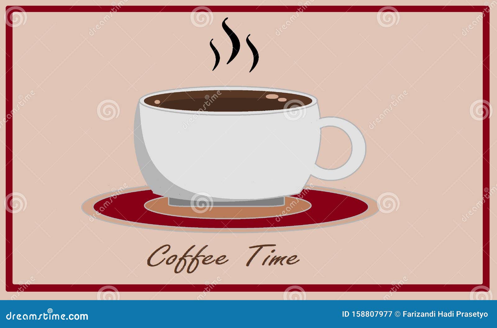 Take a Break and Get Your Coffee Time Stock Illustration - Illustration ...