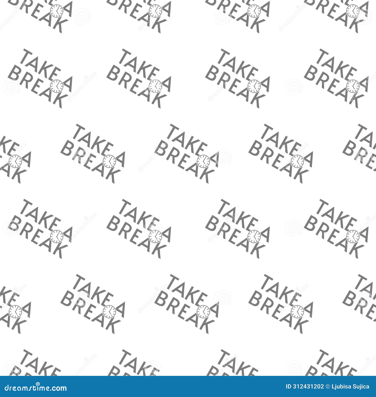 Take a Break Icon Seamless Pattern Isolated on White Stock Vector ...