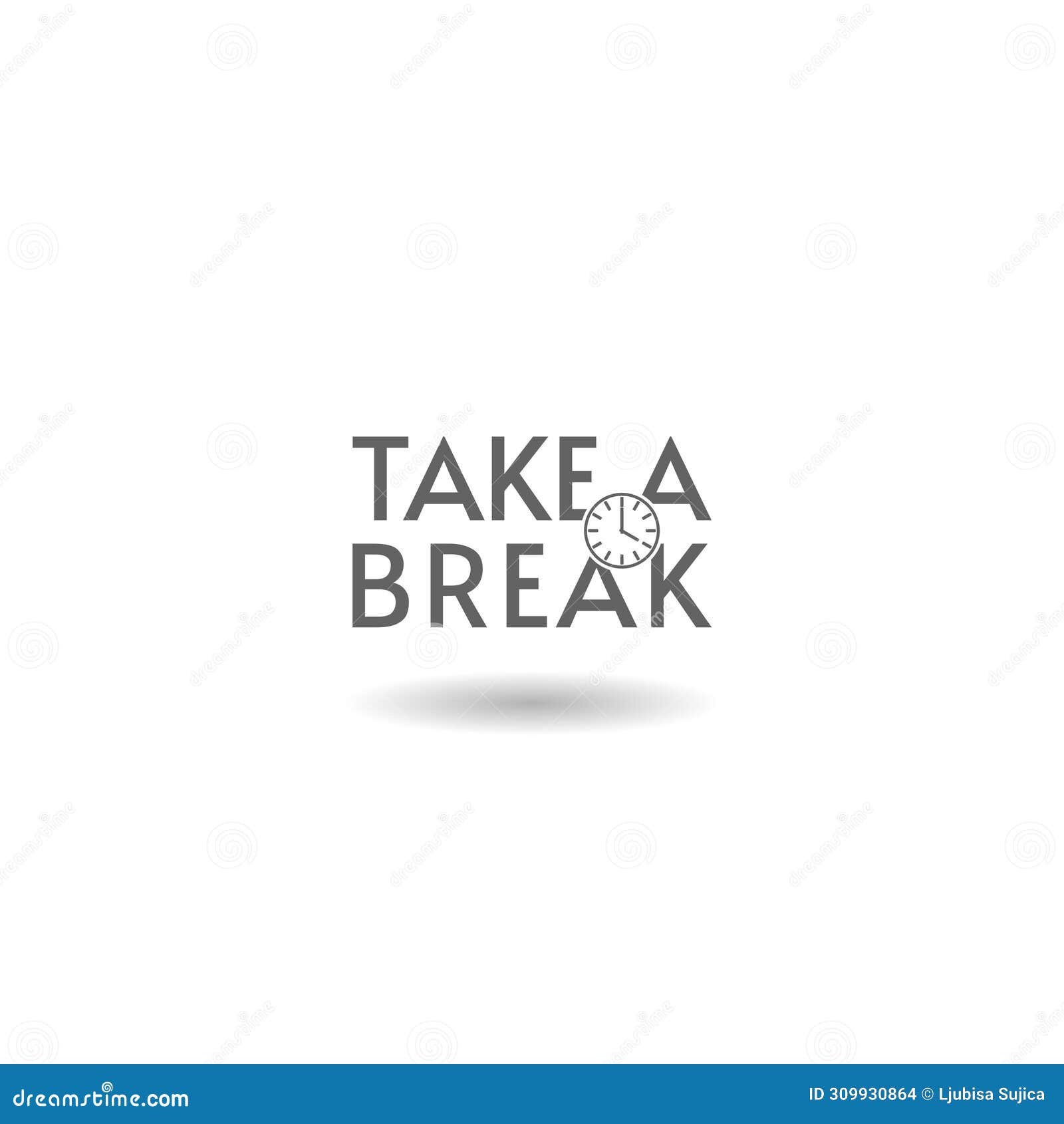 Take a Break Icon with Shadow Stock Vector - Illustration of vector ...