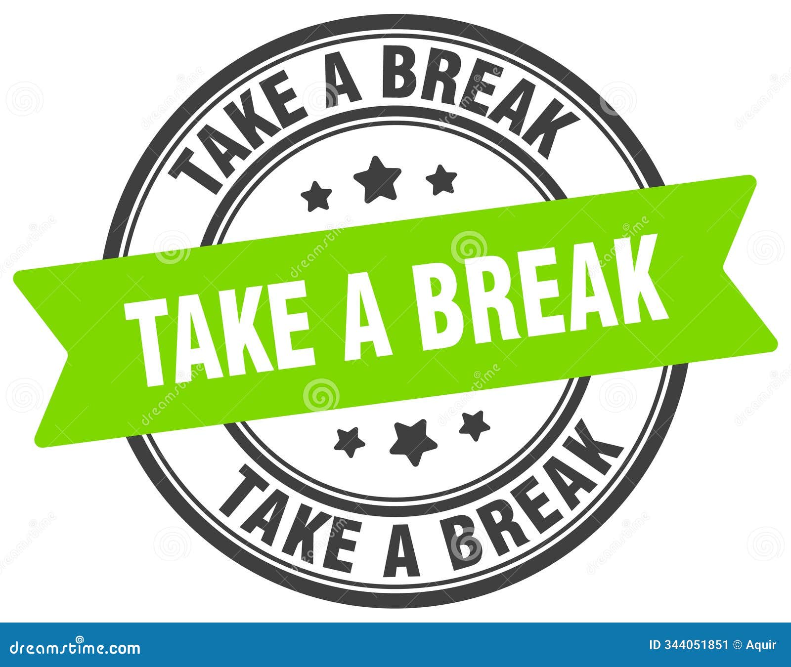 Take a Break Stamp. Take a Break Label on Transparent Background. Round ...