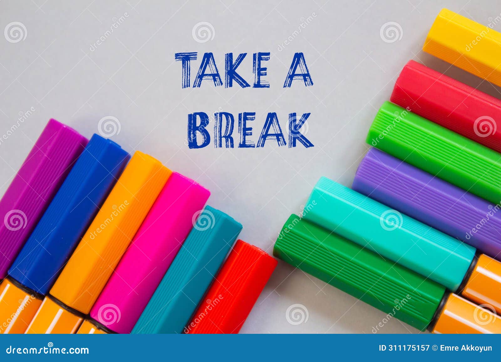 Take a Break Words Written on Paper Stock Image - Image of sign, breath ...
