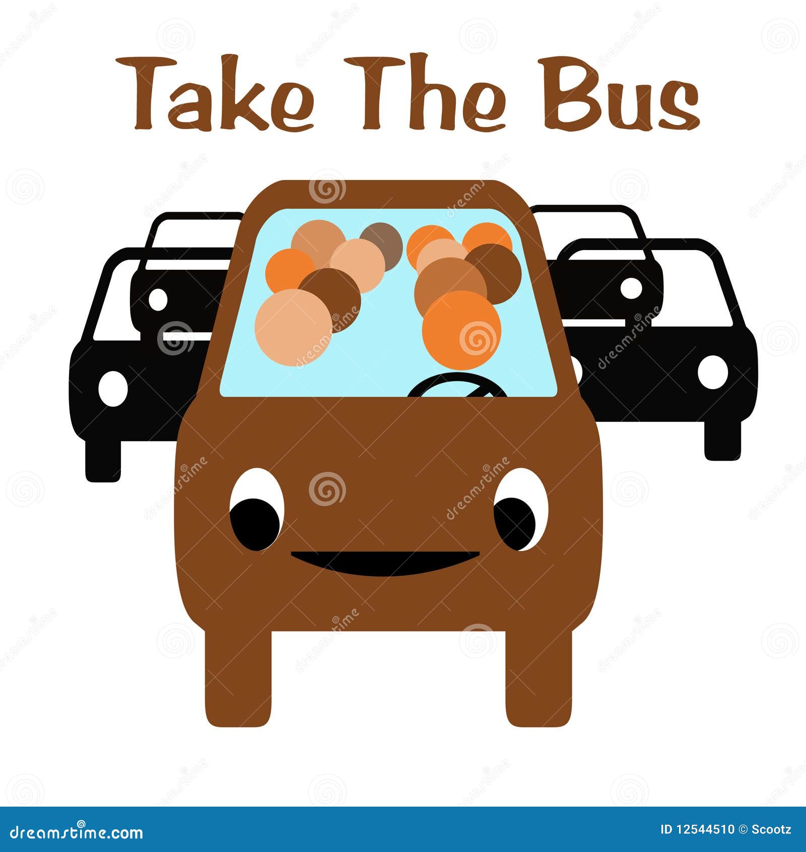 Take the bus stock illustration. Illustration of school - 12544510