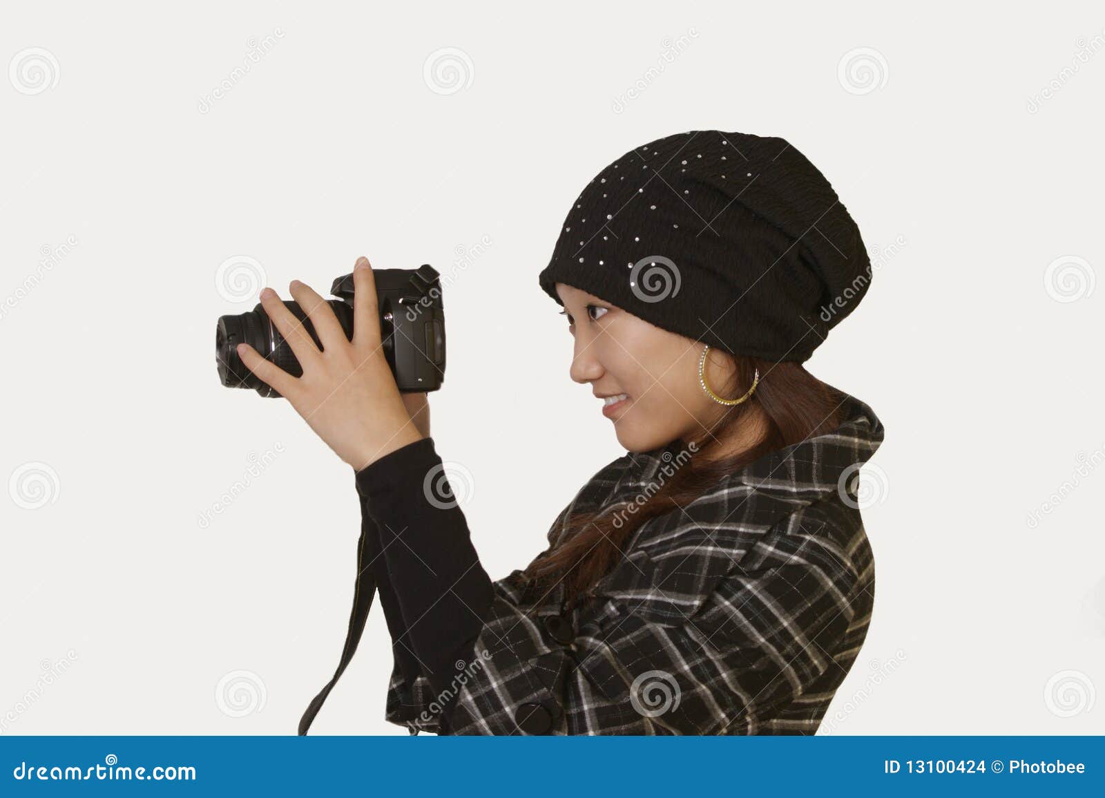 Take the camera woman stock photo. Image of framing, photographers ...