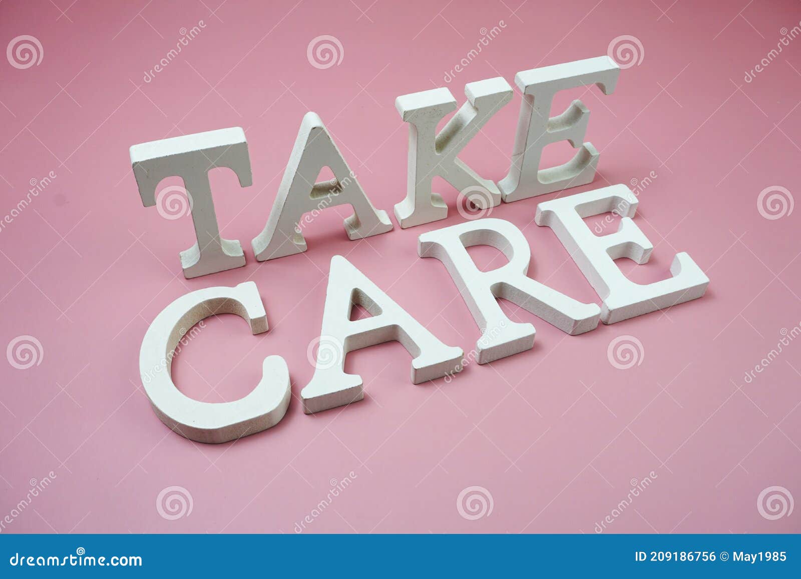 Take Care Word Alphabet Letters on Pink Background Stock Photo - Image ...
