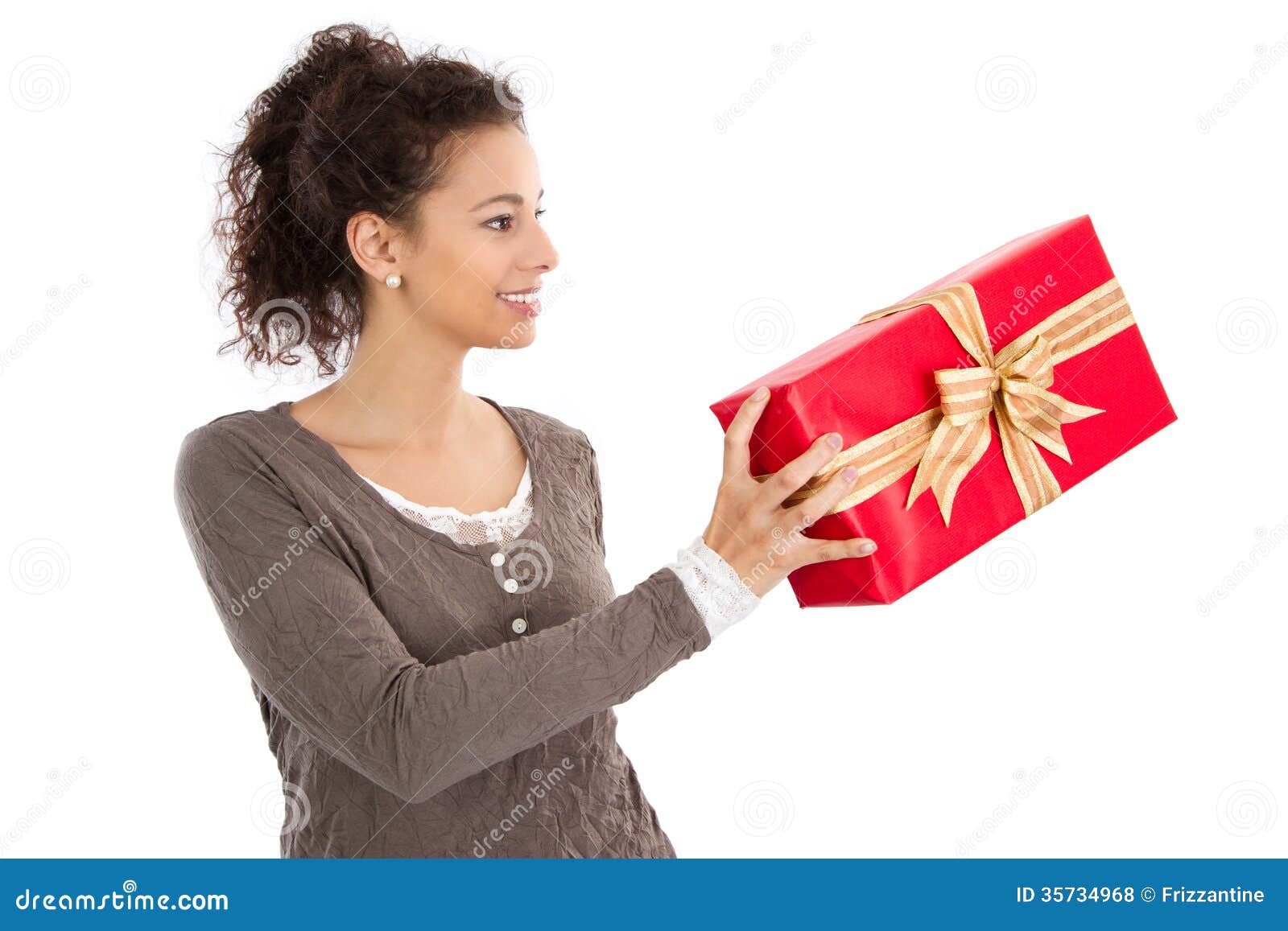 Take christmas gift stock photo. Image of isolated, donate - 35734968