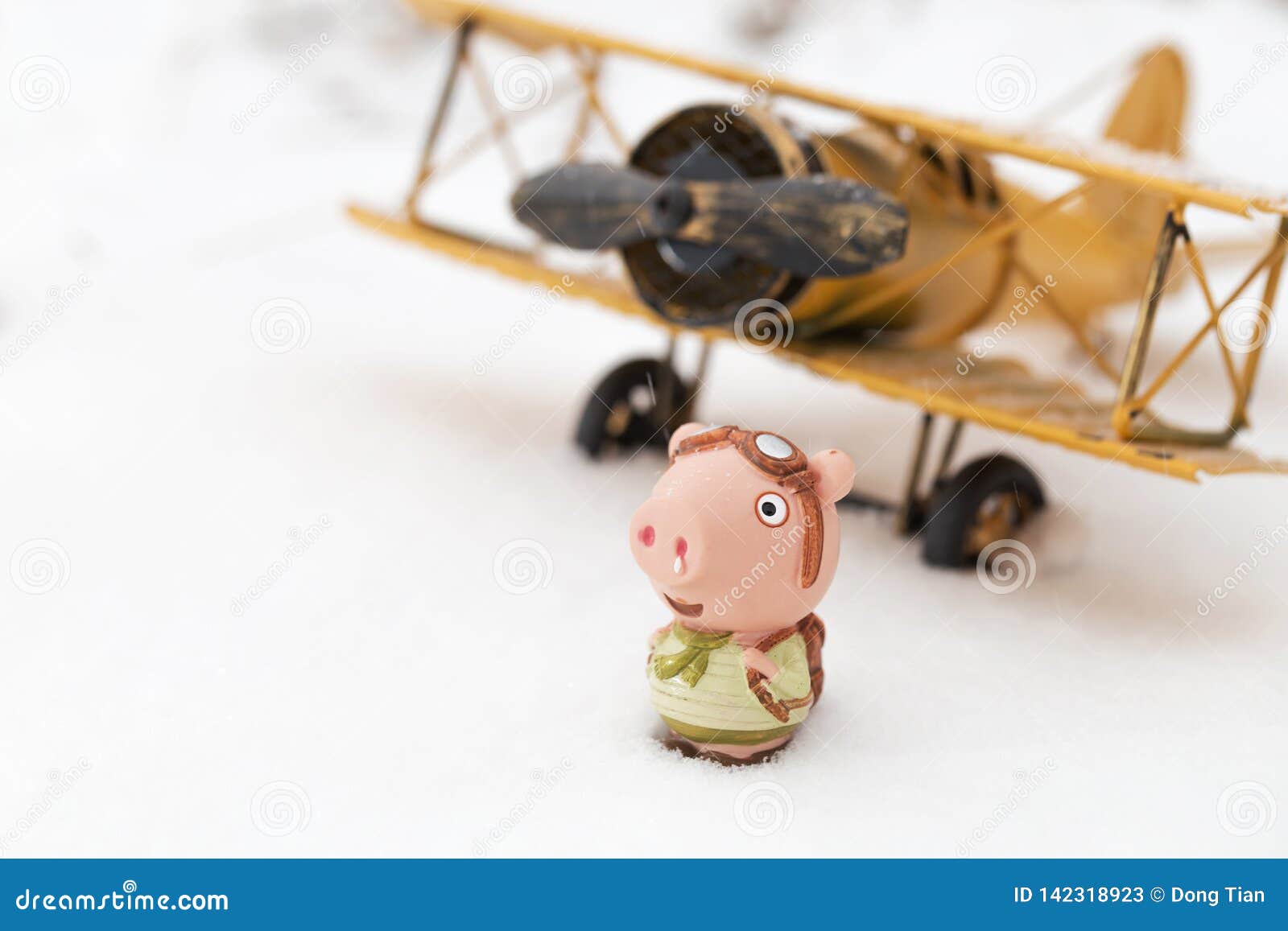 Piggy dolls in the snow stock image. Image of year, closer - 142318923