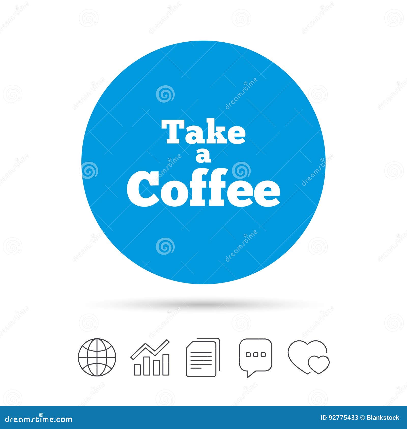 Take a Coffee Sign Icon. Coffee Away Symbol Stock Vector - Illustration ...