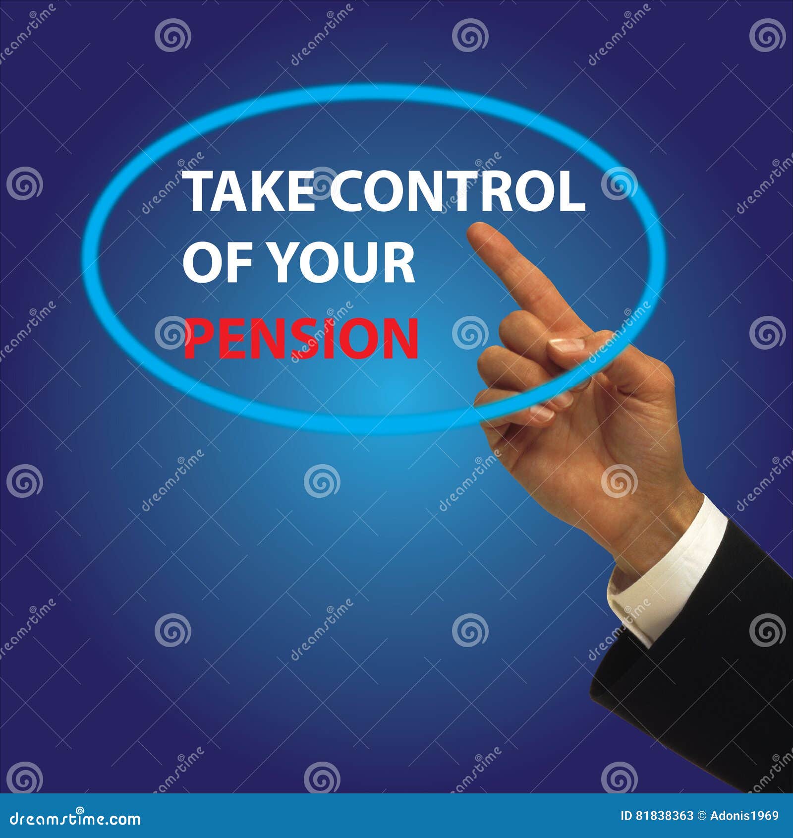 Take Control of Your Pension Stock Illustration - Illustration of plan ...