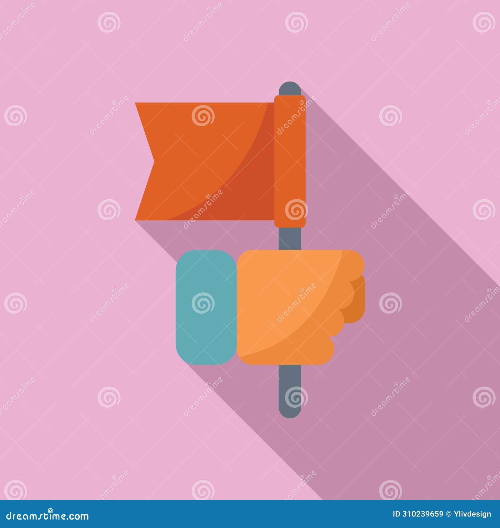 Take Coping Skills Flag Icon Flat Vector. Work Attitude Stock ...