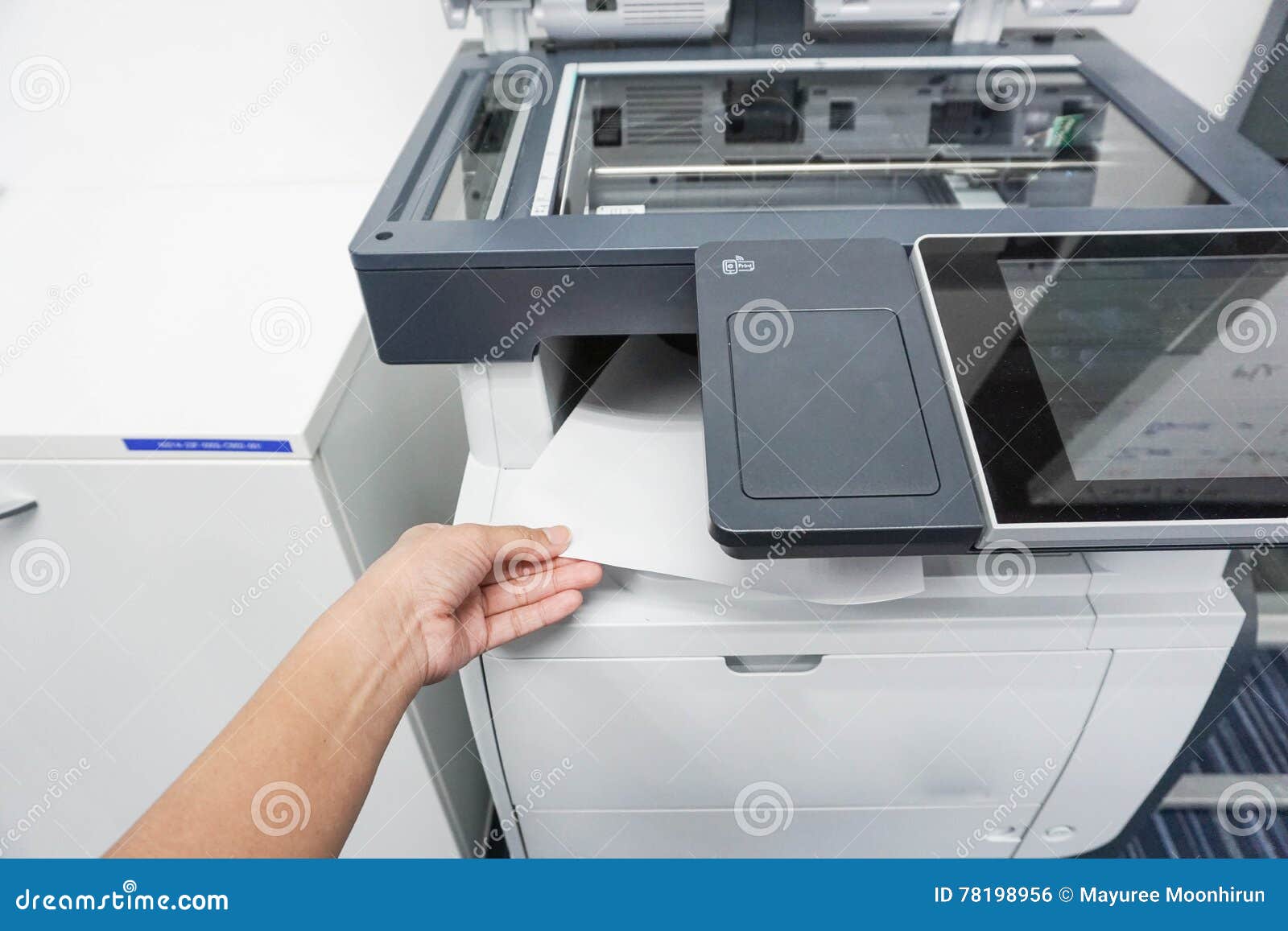 Take document from printer stock photo. Image of machine - 78198956