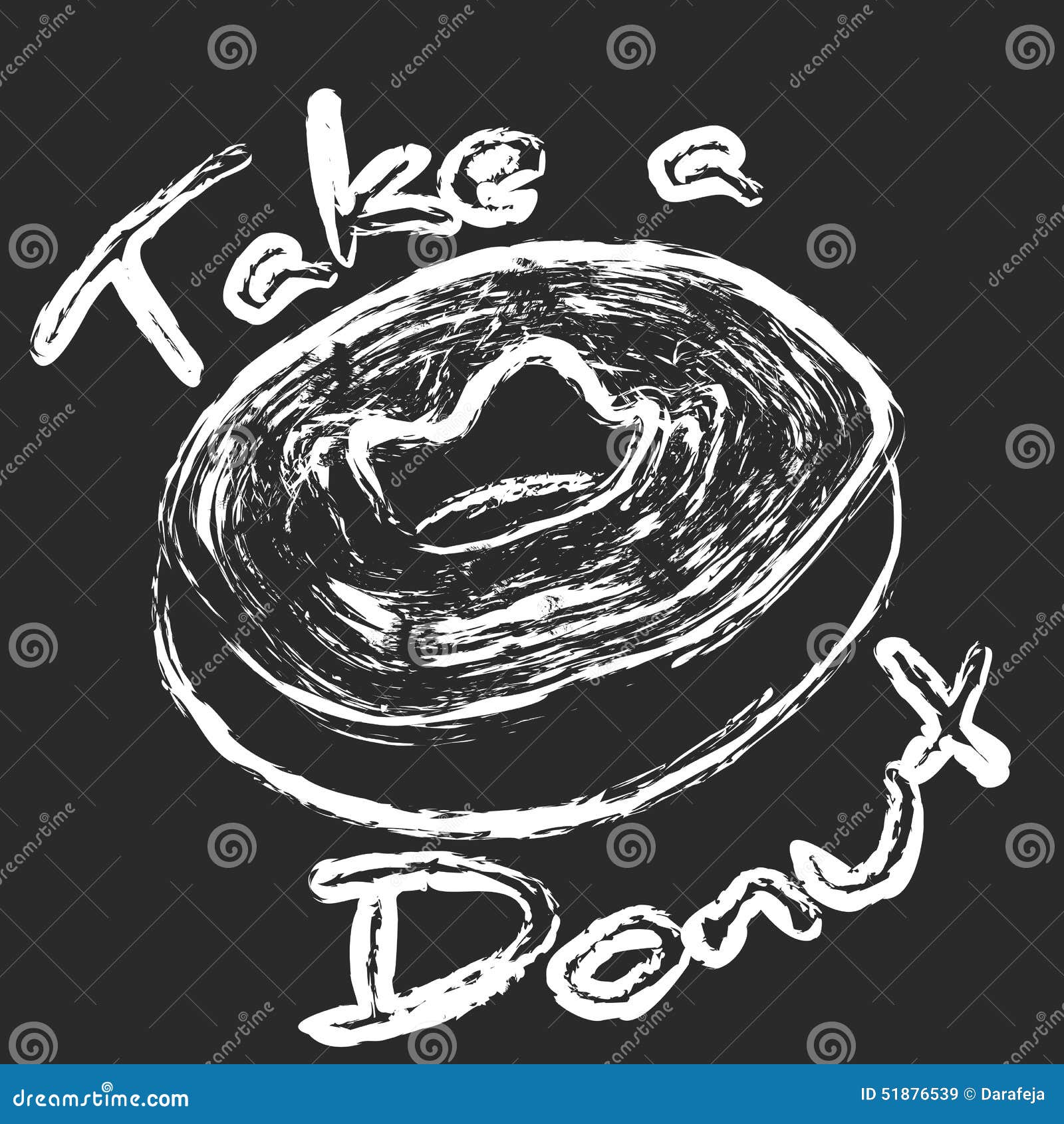 Take a Donut Chalk Art Sign Stock Vector - Illustration of graphic ...