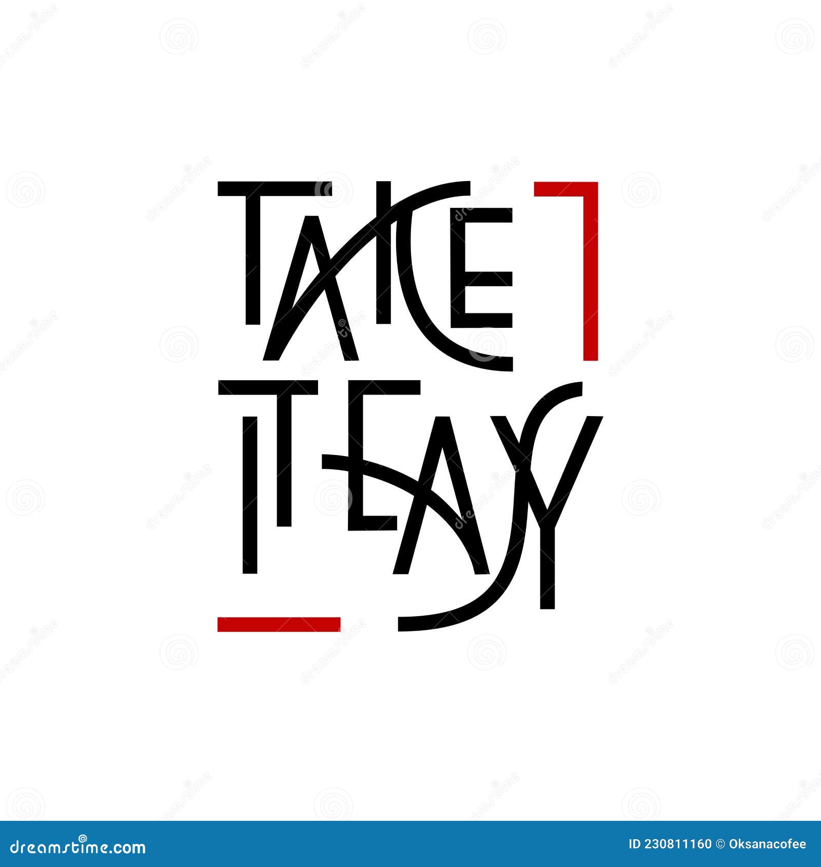 Take it Easy. Handwritten Lettering. Vector. Stock Vector ...