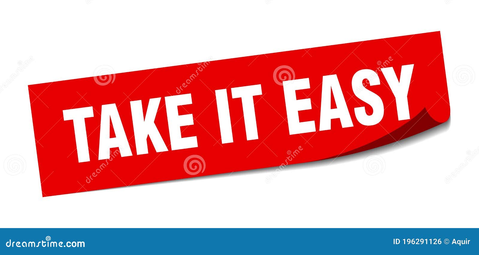 Take It Easy Ribbon. Take It Easy Isolated Band Sign. Cartoon Vector ...