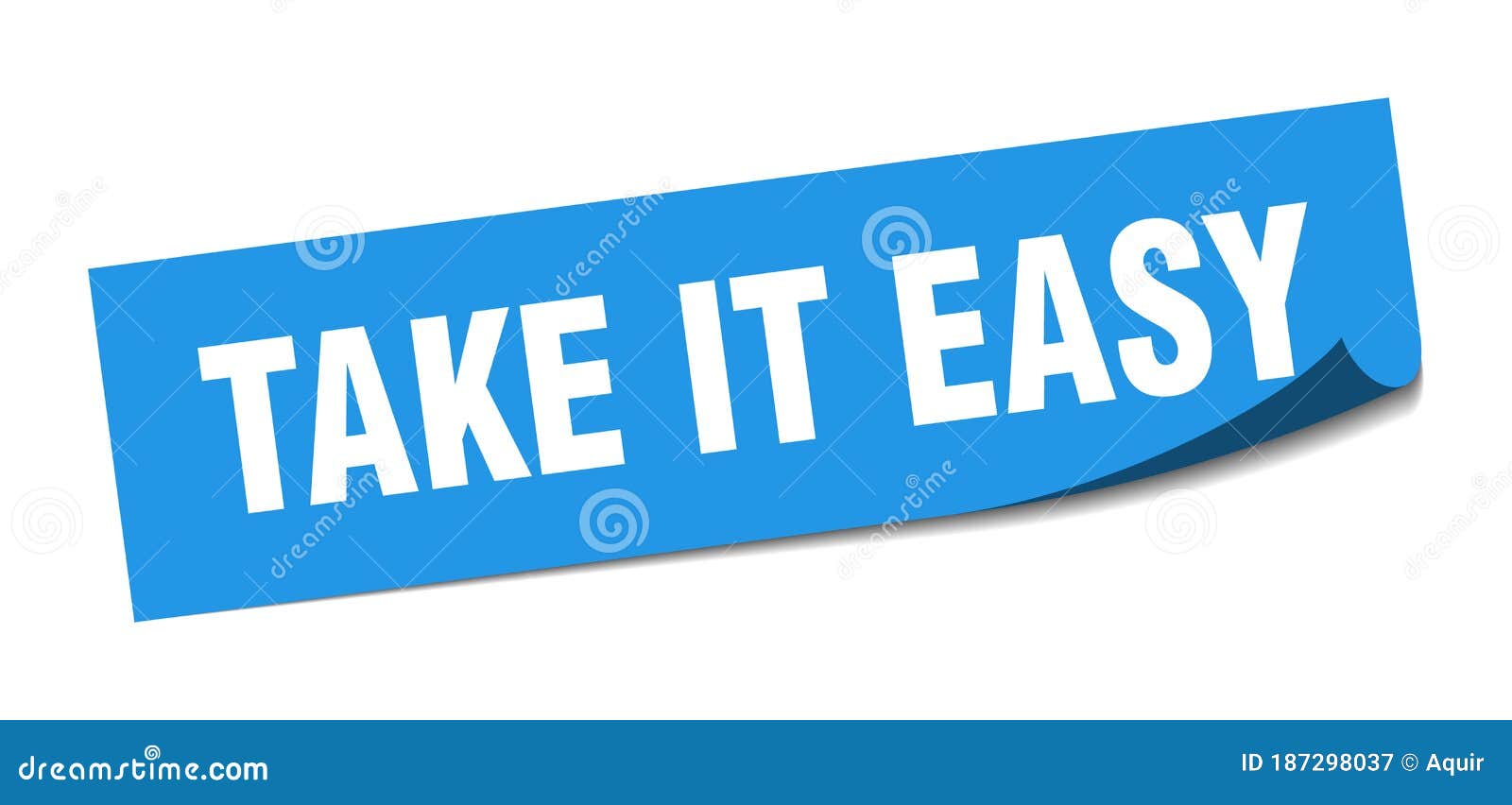 Take it Easy Sticker. Take it Easy Square Isolated Sign Stock Vector ...