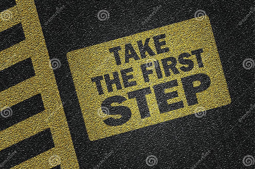 Take the first step stock illustration. Illustration of achieve - 48390728