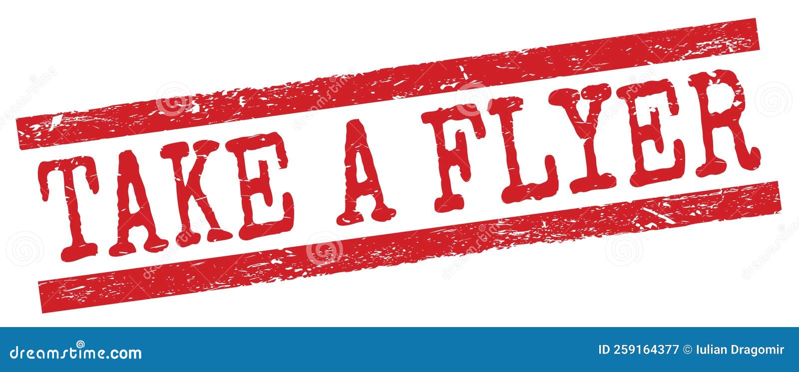 TAKE a FLYER Text on Red Lines Stamp Sign Stock Illustration ...