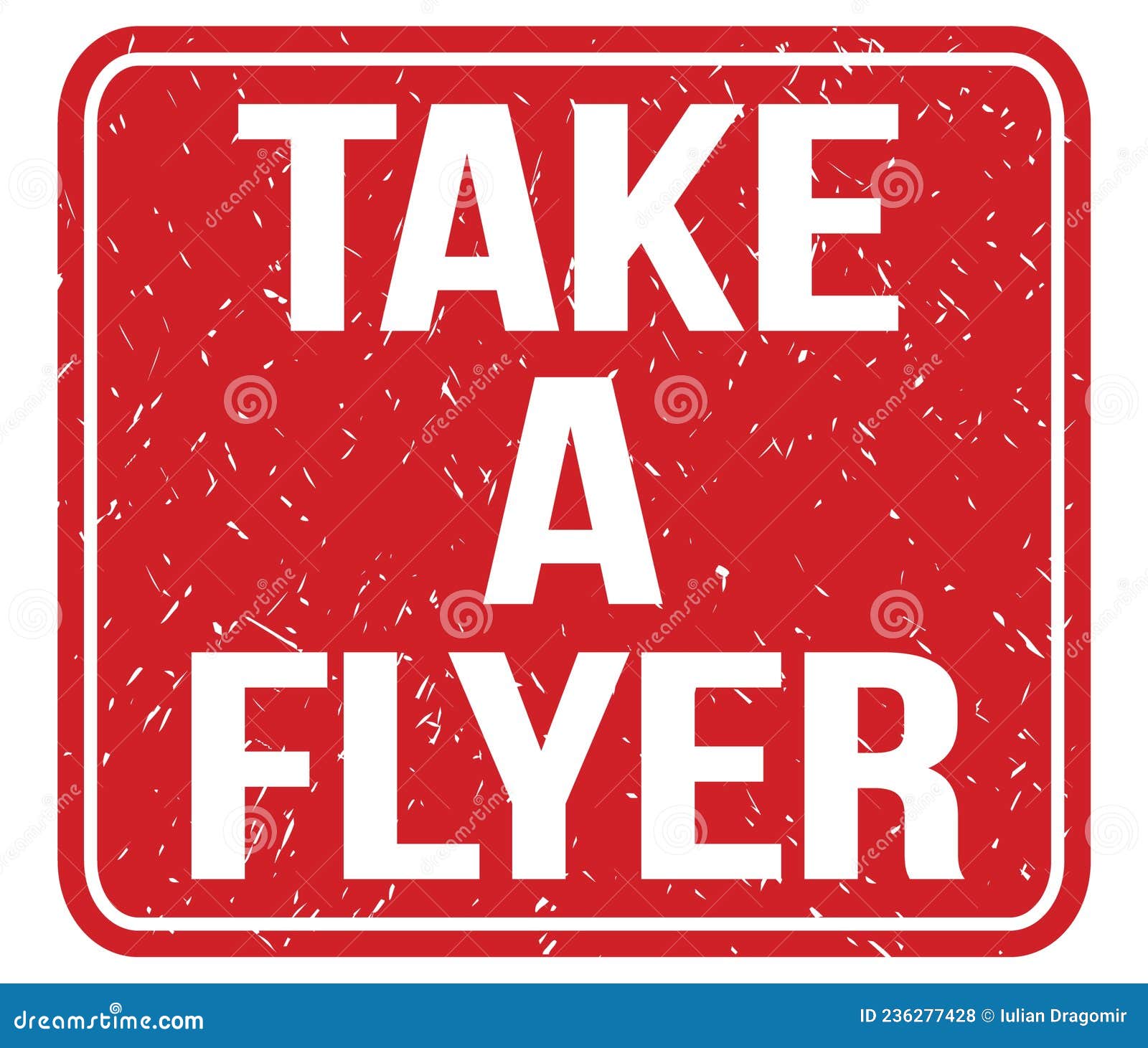 TAKE a FLYER, Text Written on Red Stamp Sign Stock Illustration ...