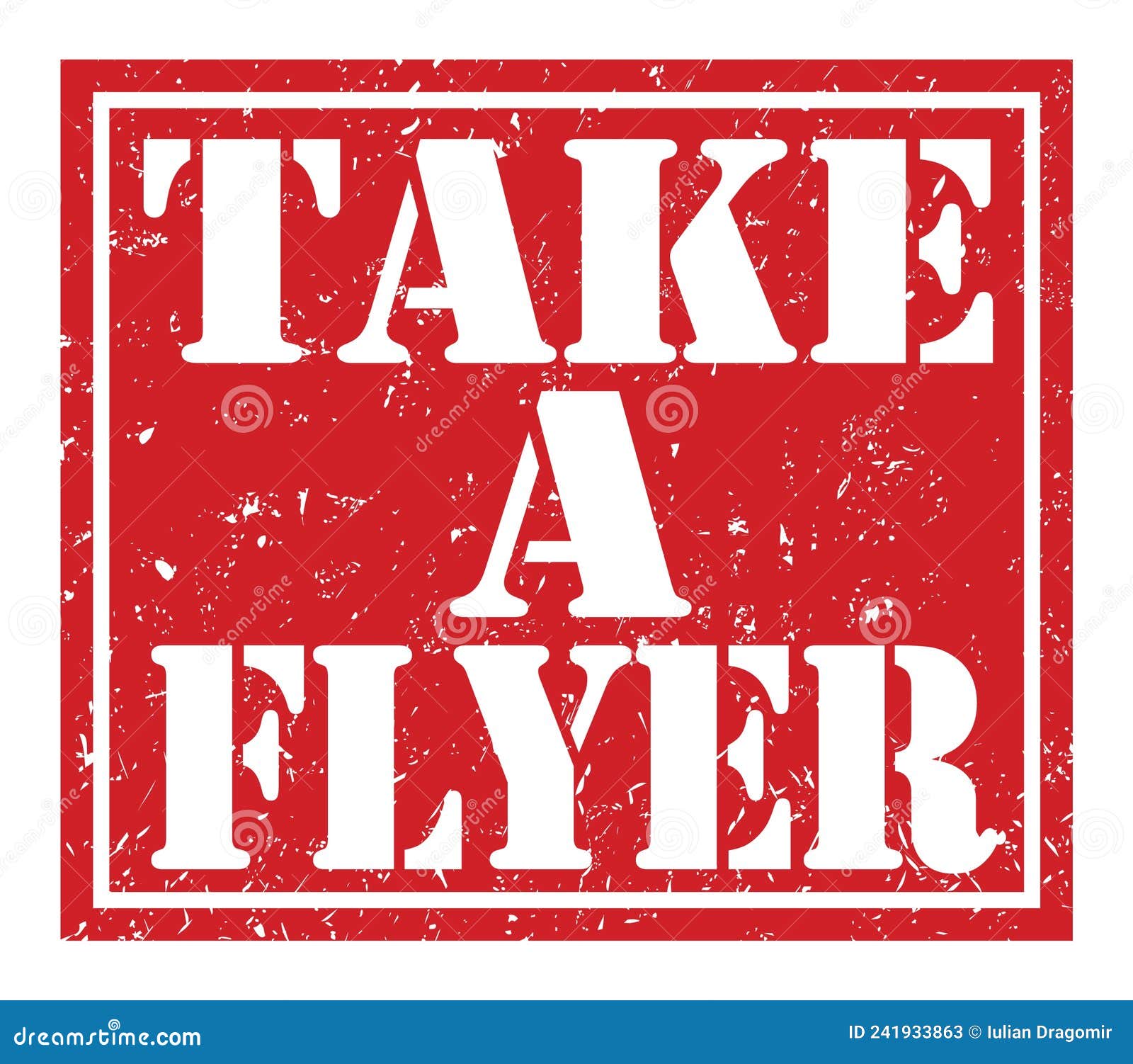 TAKE a FLYER, Text Written on Red Stamp Sign Stock Illustration ...