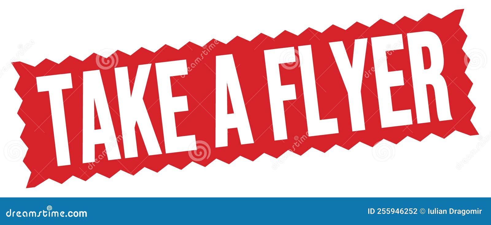 TAKE a FLYER Text Written on Red Stamp Sign Stock Illustration ...
