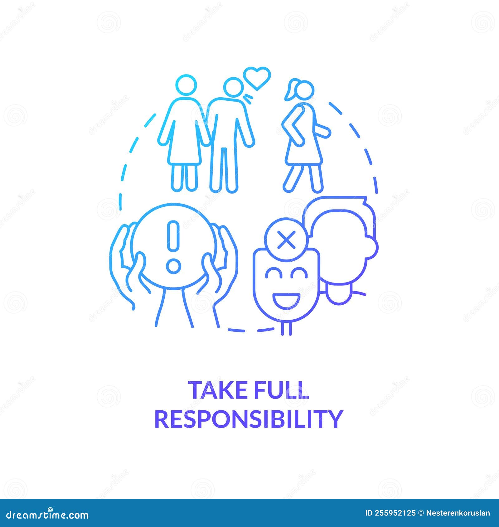 Take Full Responsibility Blue Gradient Concept Icon Stock Vector ... Take Full Responsibility Blue Gradient Concept Icon Stock Vector ...