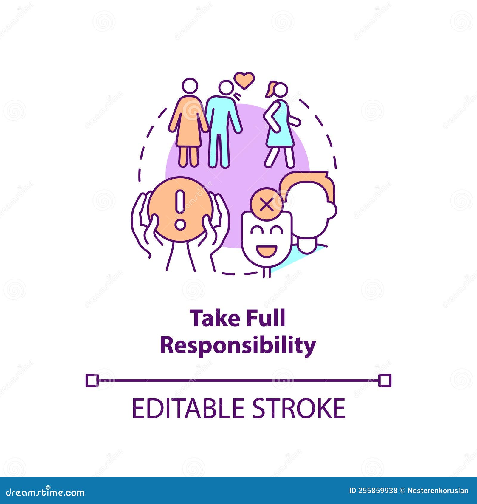 Take Full Responsibility Concept Icon Stock Vector - Illustration of ...
