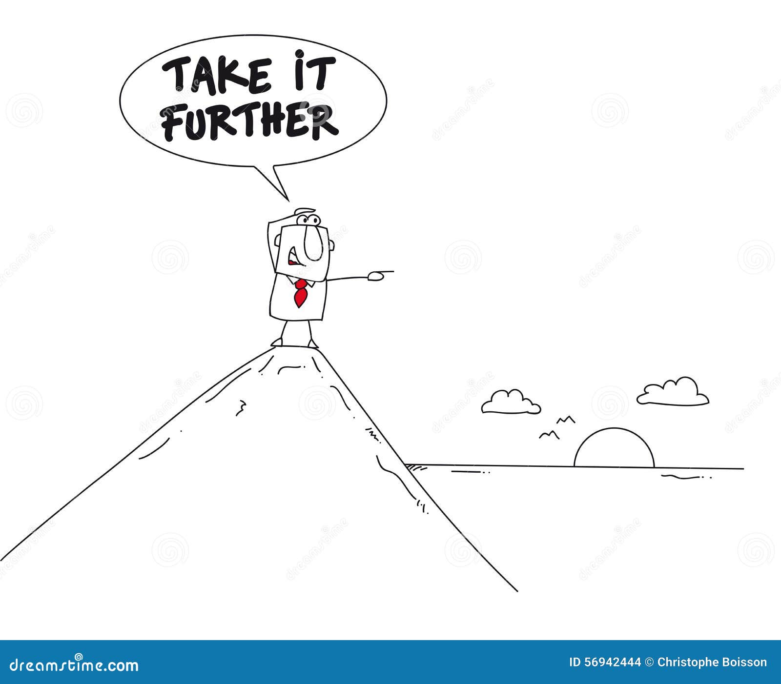 Take it Further or the Concept of the Self Development Stock Vector ...