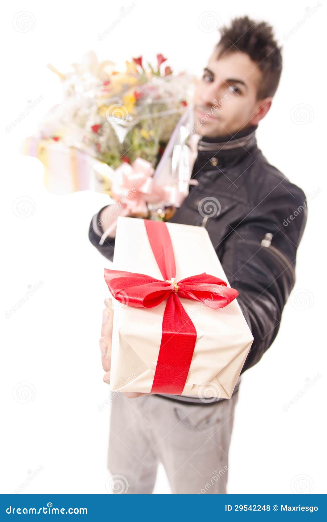 Take a gift! stock photo. Image of date, present, bouquet - 29542248