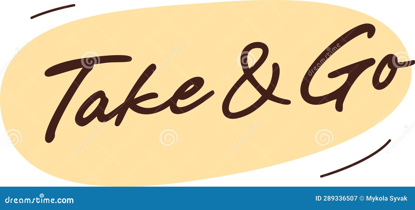 Take and Go Lettering Sticker Stock Illustration - Illustration of food ...