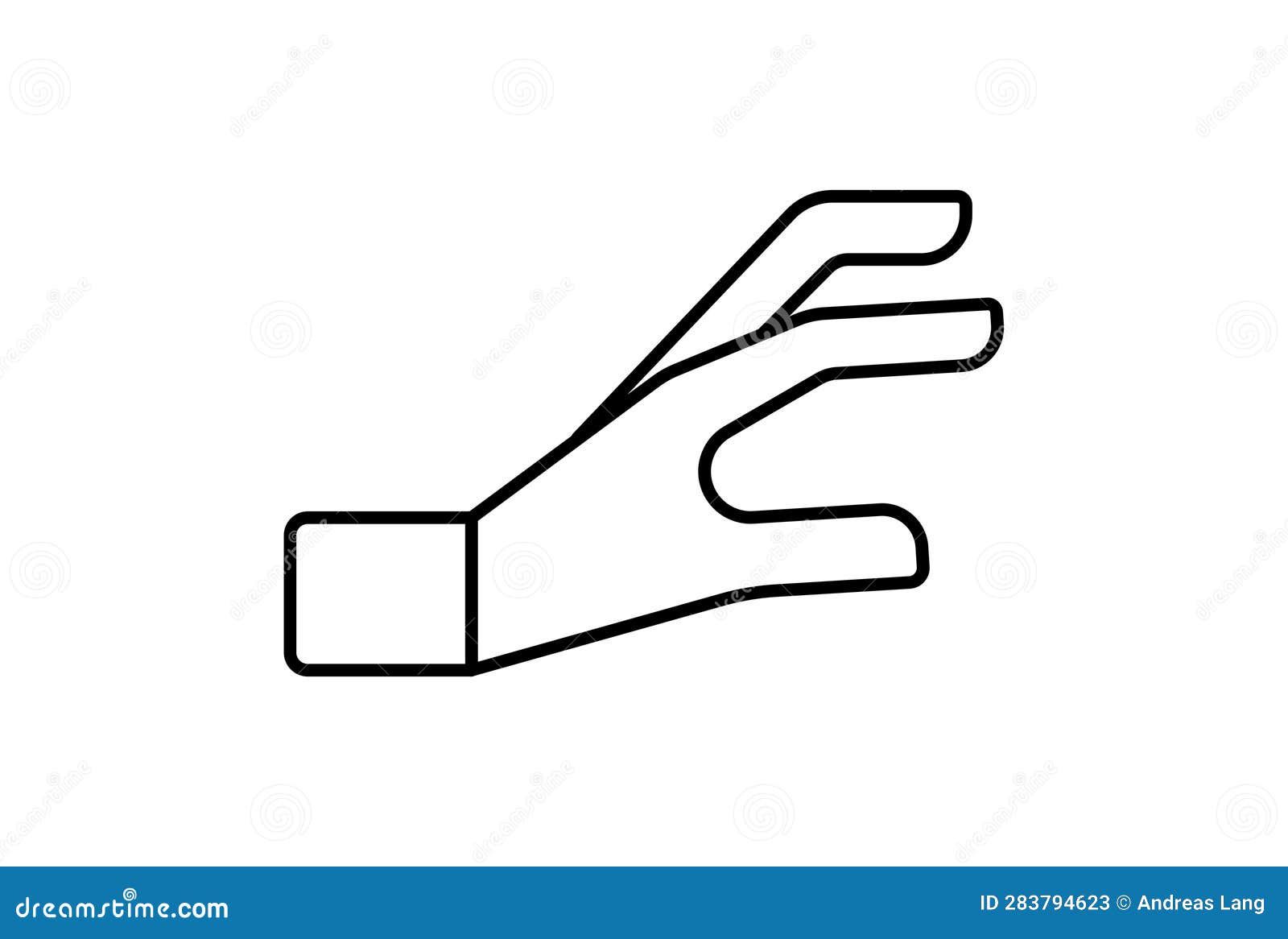 Take Hand Icon Gesture Line Symbol Web App Sign Stock Illustration ...