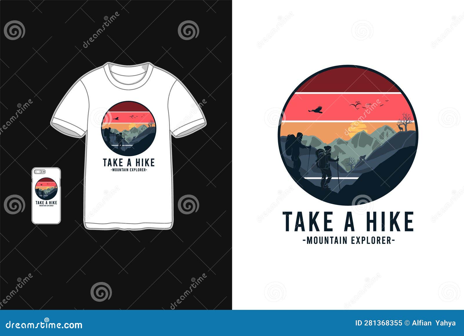 Take a Hike Mountain Explorer T Shirt Merchandise Silhouette Style ...