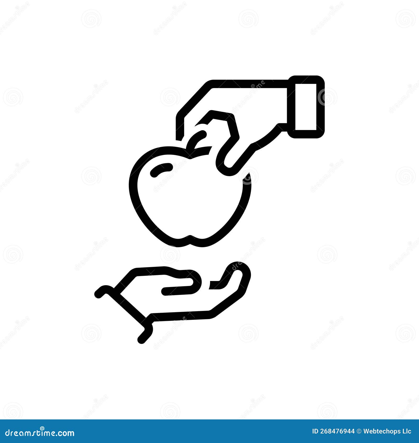 Black Line Icon for Take, Divest and Grab Stock Illustration ...