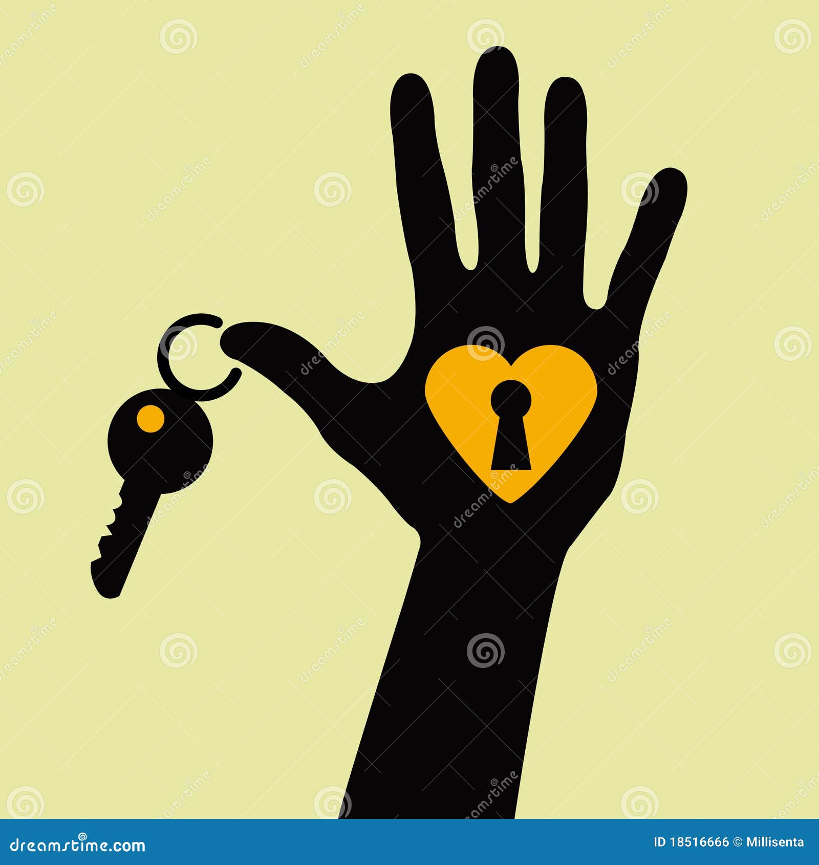 Take the key for my heart stock vector. Illustration of charity - 18516666