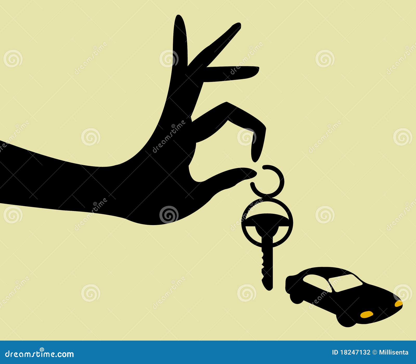 Take the keys for car stock vector. Illustration of symbol - 18247132