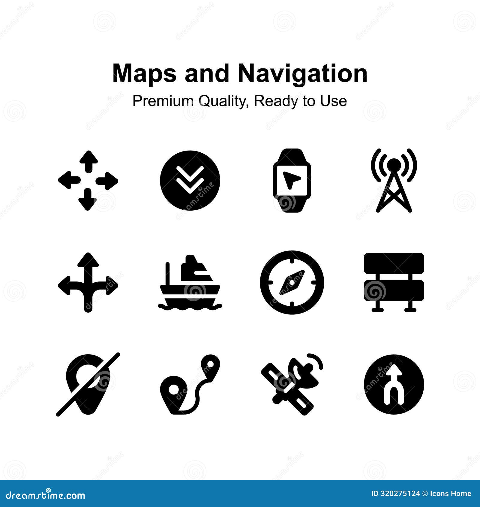 Take a Look at Amazing Maps and Navigation Icons, Ready To Use Stock ...