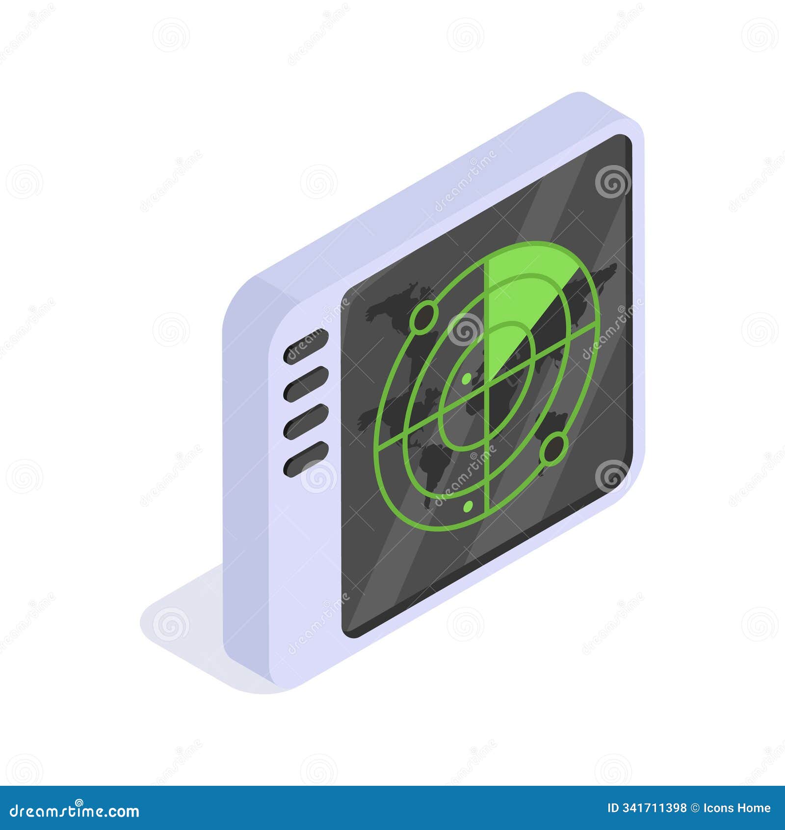 Take a Look at this Creatively Crafted Radar Screen Isometric Vector ...