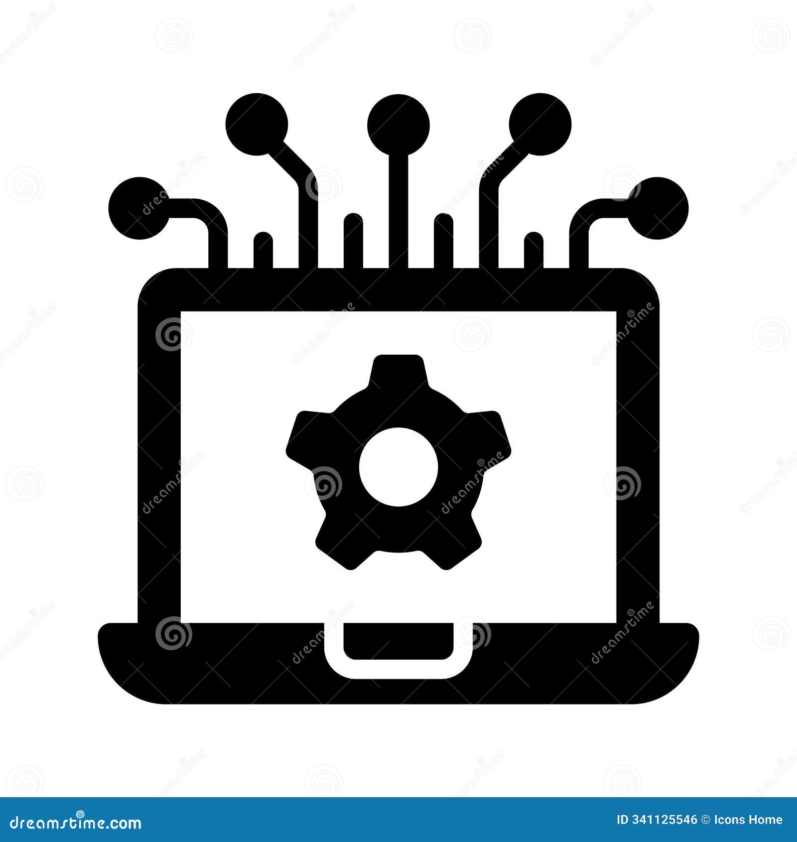 Take a Look at this Creatively Designed Laptop Configuration Icon Stock ...
