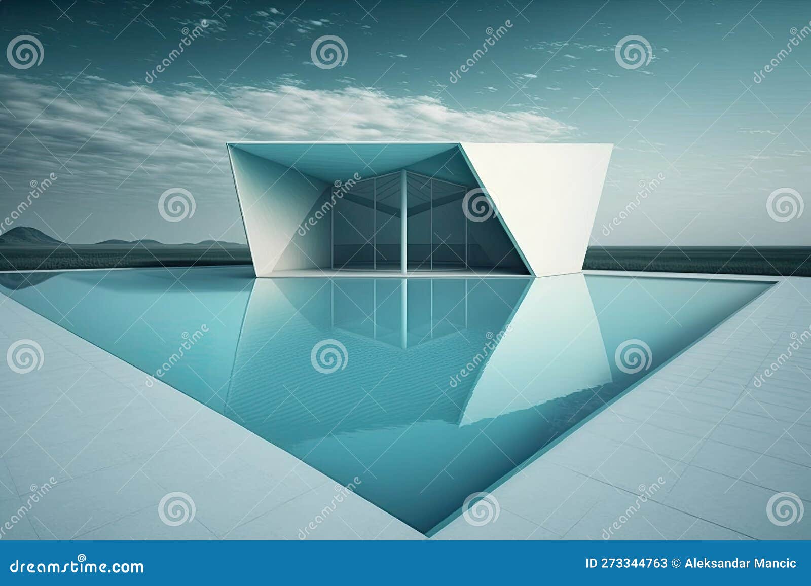 Beautiful Luxury Swimming Pool Stock Illustration - Illustration of ...