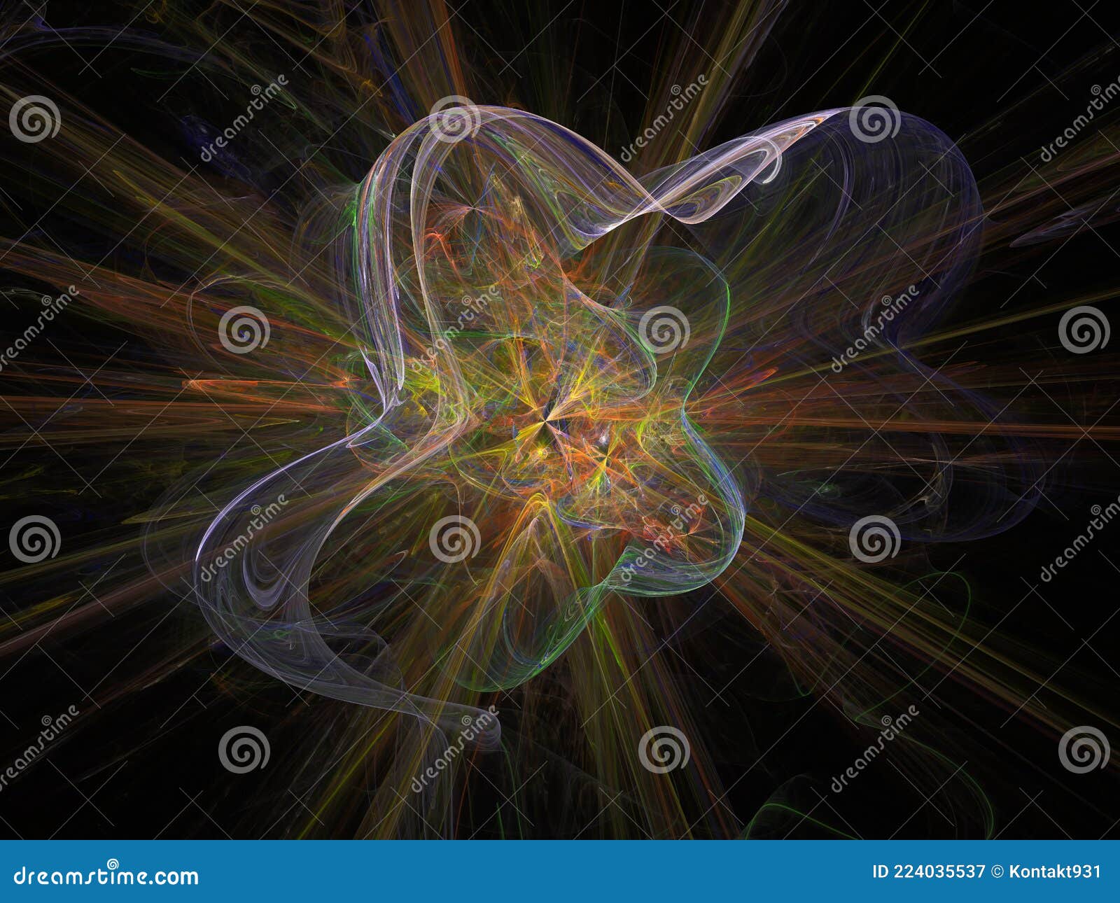 Futuristic Surreal Digital 3d Design Art Abstract Background Fractal ...