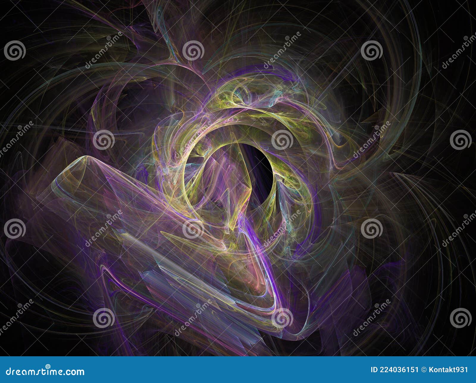 Futuristic Surreal Digital 3d Design Art Abstract Background Fractal ...
