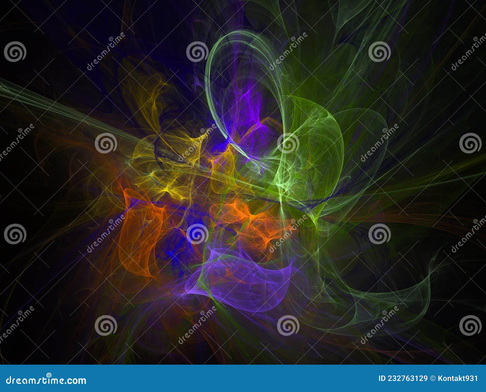 Futuristic Surreal Digital 3d Design Art Abstract Background Fractal ...