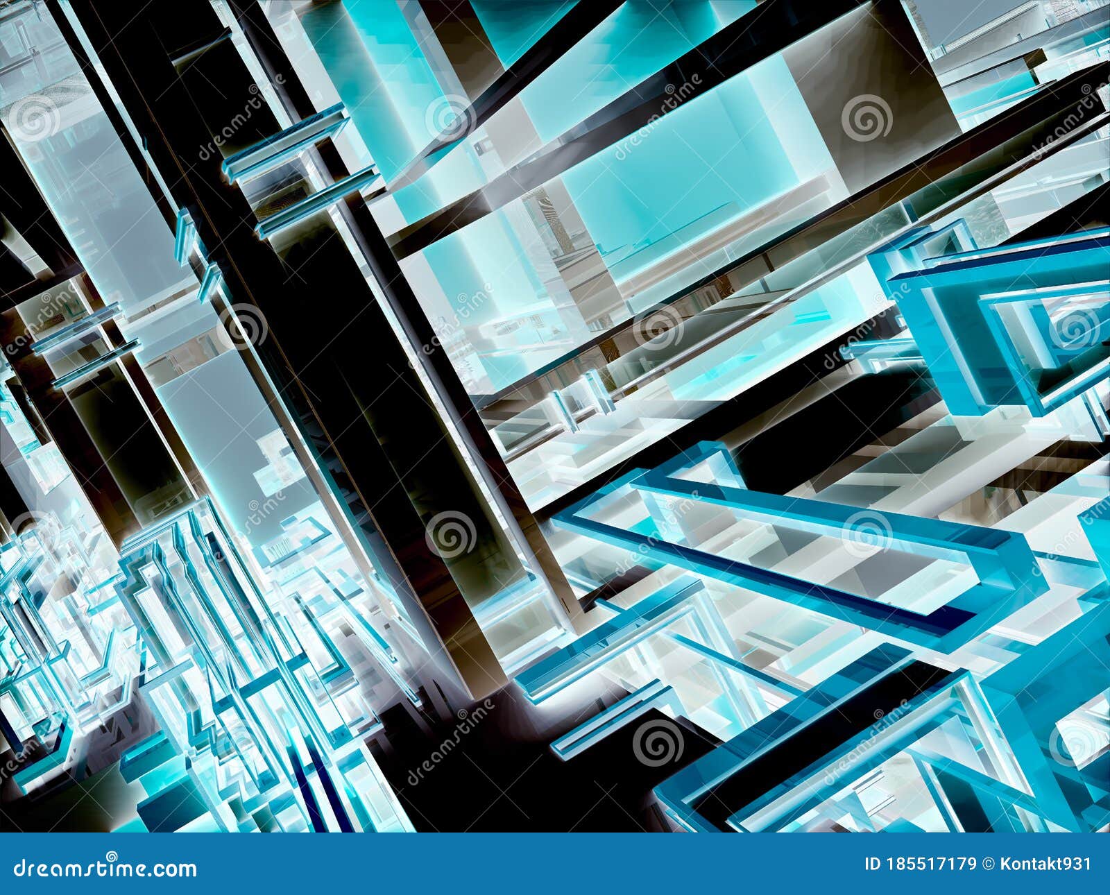 Surreal 3d Futuristic Digital 3d Design Art Abstract Background Fractal ...