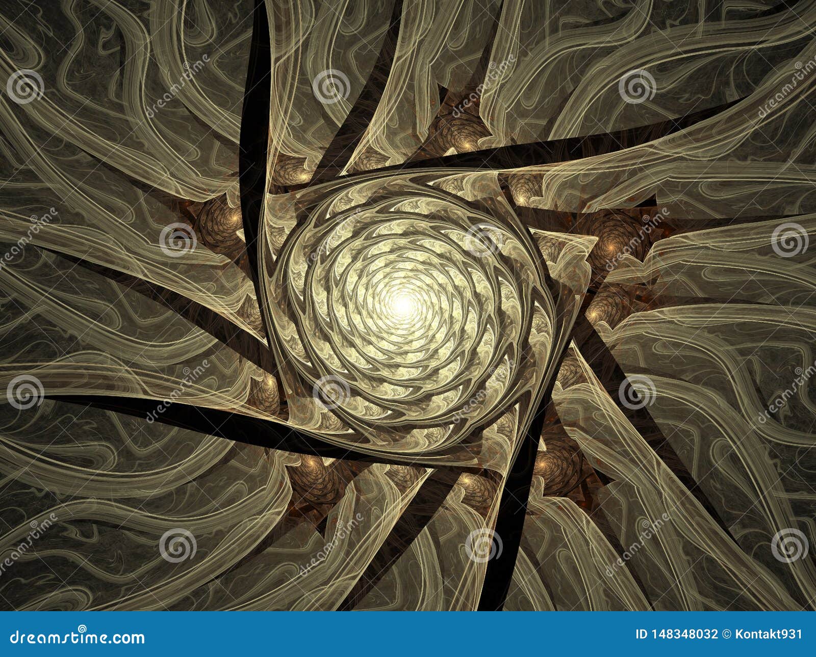 Surreal Futuristic Digital 3d Design Art Abstract Background Fractal ...